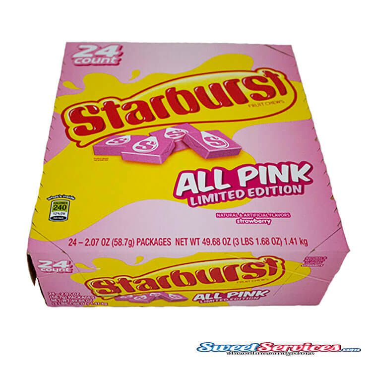 All Pink Starburst Limited Edition 24 Count Chewy Candy